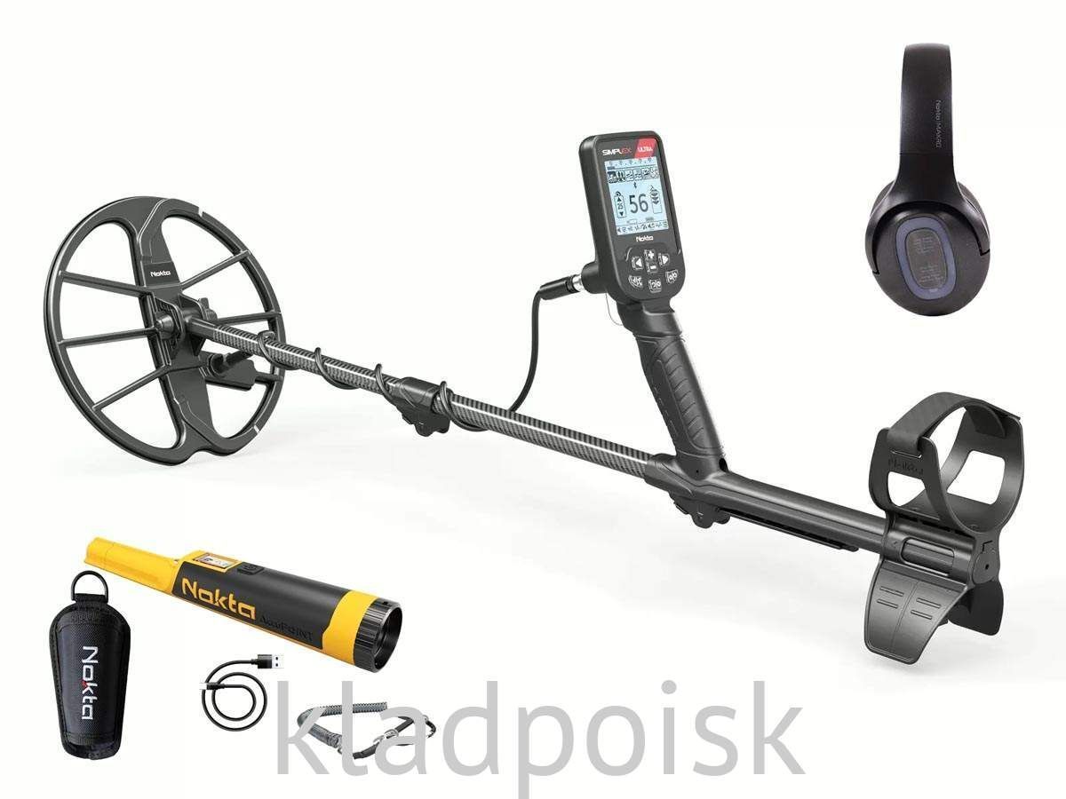 Металлоискатель Nokta Simplex ULTRA WHP с наушниками Bluetooth aptX + пинпоинтер Nokta AccuPoint ...