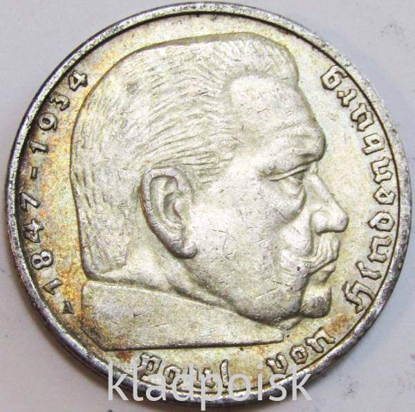 Монета 5 рейхсмарок Третий Рейх Германия 1936 (A), арт 4 купить в ...