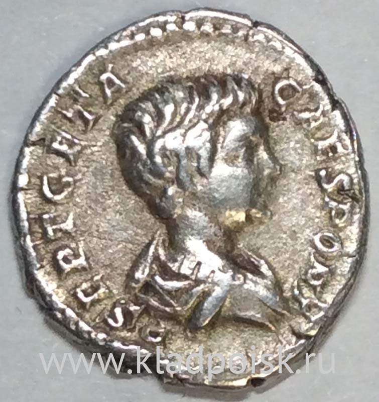Монета Денарий Рим Император Луций Публий Септимий Гета, 189-212 гг ...